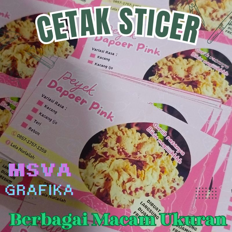 Jual Cetak Sticker | Baca Deskripsi | Bisa Request Ukuran | Cetak ...