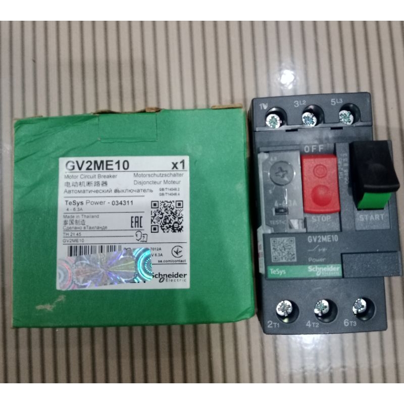 Jual gv2me10 Schneider motor circuit breaker gv2me10 4-6,3a Schneider ...