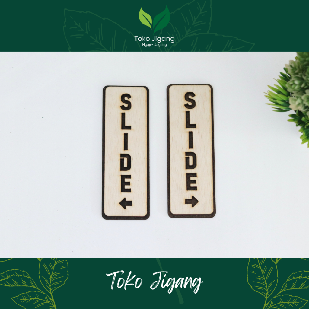 Jual JIGANG - Signage Geser Kayu | Papan Penanda Pintu Geser Minimalis ...
