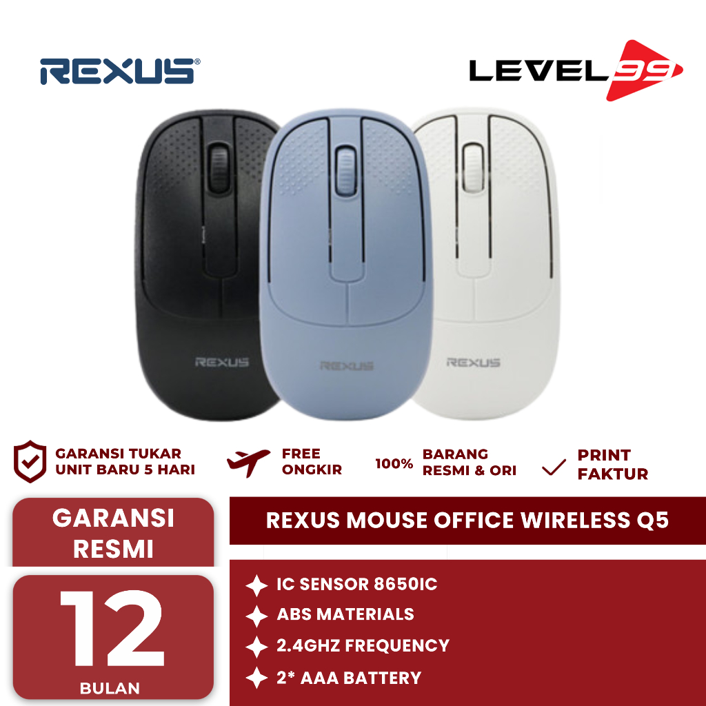 Jual Rexus Mouse Office Wireless Q5 | Shopee Indonesia