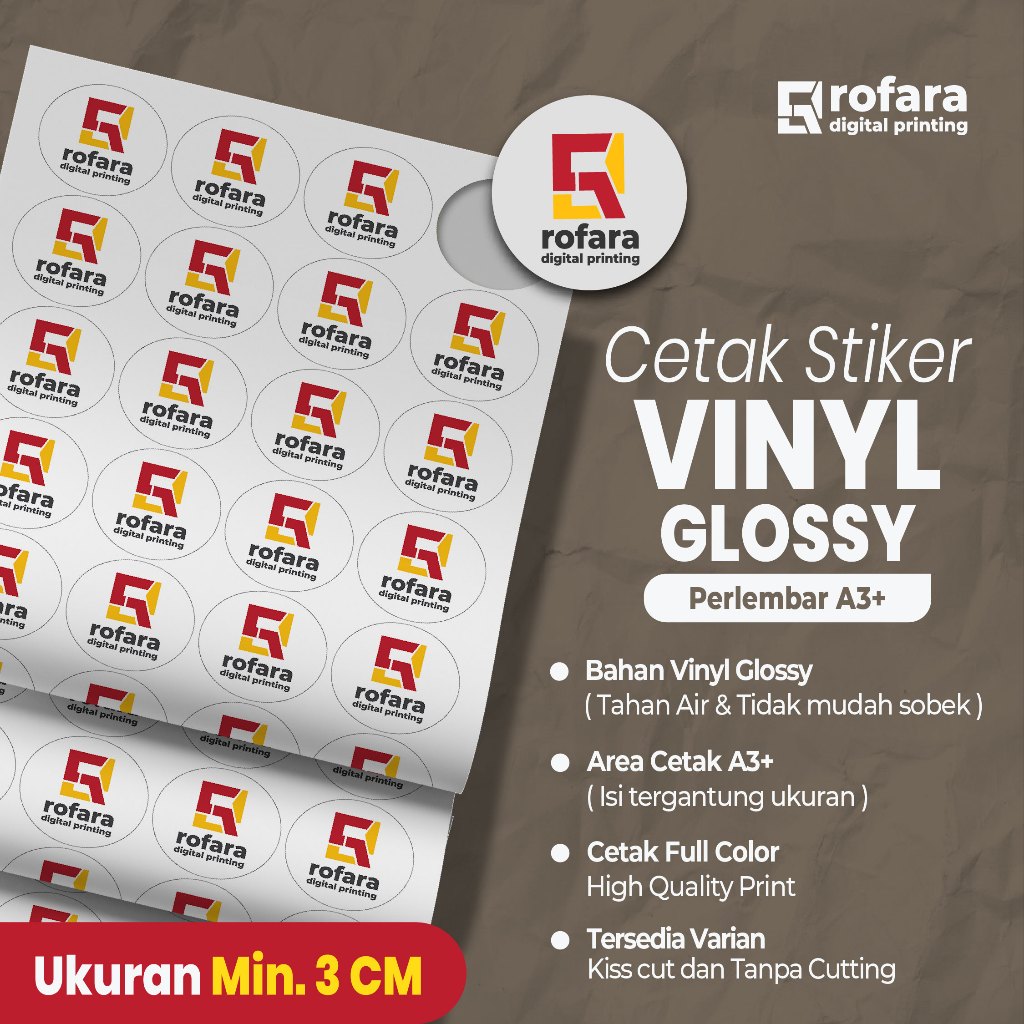 Jual Stiker Vinyl Glossy A3+ | Kiss cut | Shopee Indonesia