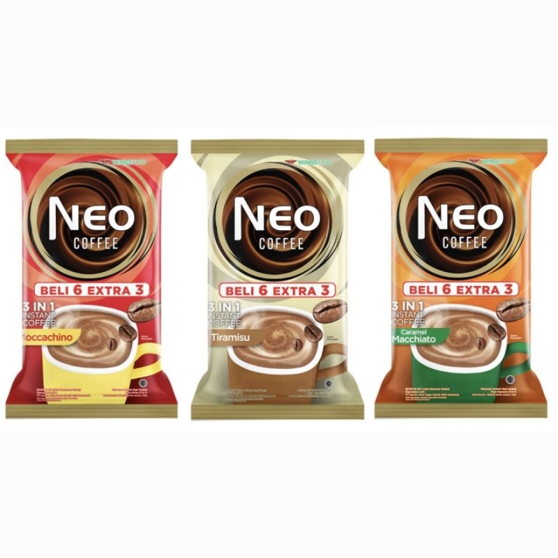 Jual NEO Coffee Kopi 3 in 1 Sachet 9 x 20 g | Shopee Indonesia