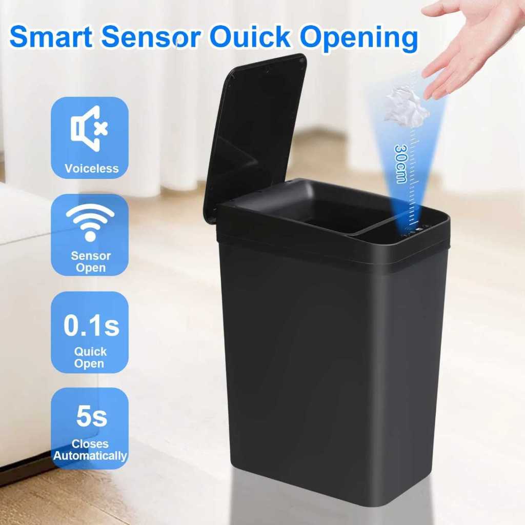 Jual Tempat Bak Sampah 12L Sensor Gerak Otomatis Tanpa Sentuh Smart ...