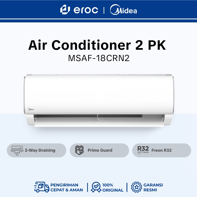 Jual Midea AC Standard 2 PK R32 Series MSAF-18CRN2 (Unit Indoor ...
