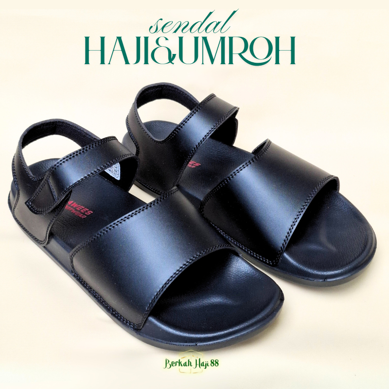 Jual Sandal Haji dan Umroh Sendal Hitam Pria Wanita Elastis Premium ...