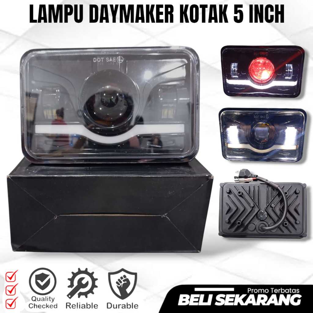 Jual LAMPU DEPAN LED DAYMAKER KOTAK RX KING GL PRO GL 100 WIN SCORPIO 5 ...