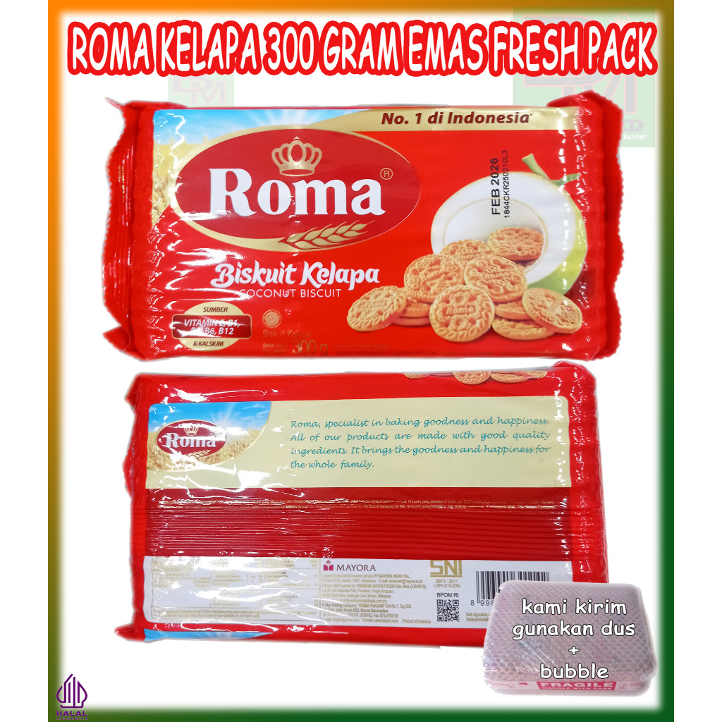 Jual Biskuit Roma Kelapa Gold Kemasan 300 gram | Shopee Indonesia