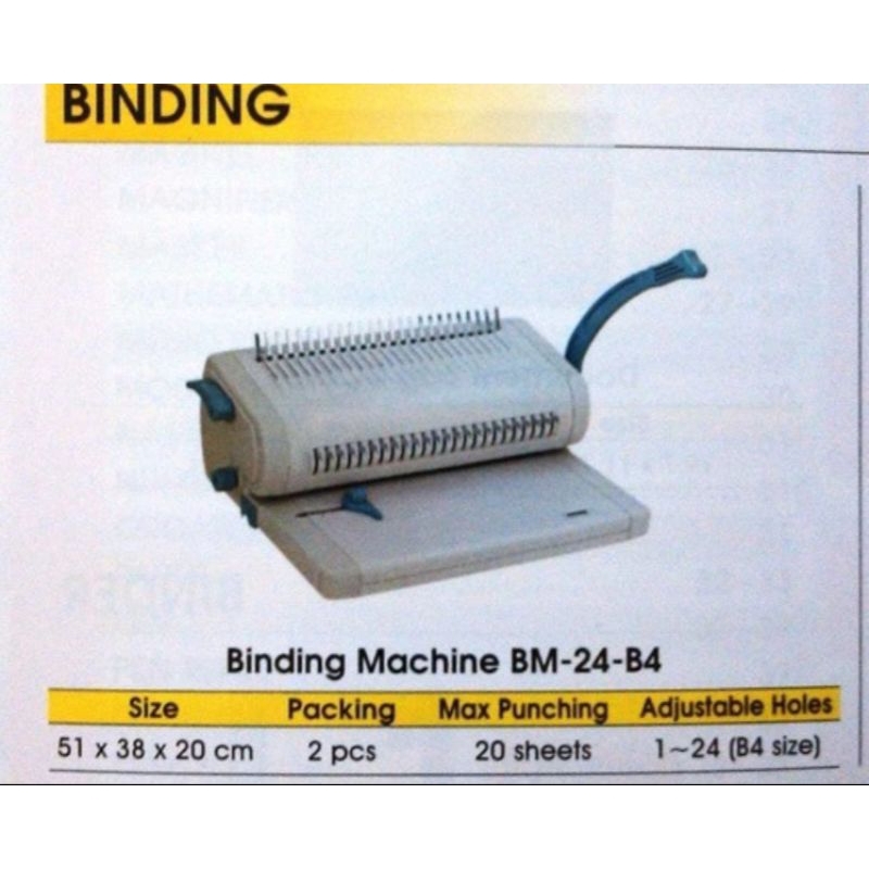 Jual mesin binding spiral plastik merk JOYKO body besi ( Heavy) seri BM ...