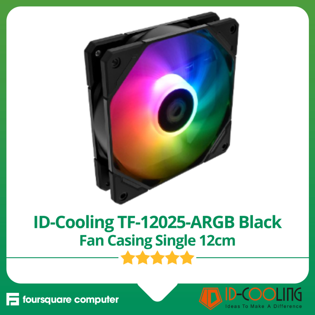 Jual ID-Cooling TF-12025-ARGB Black Fan Casing Single 12cm | Shopee Indonesia