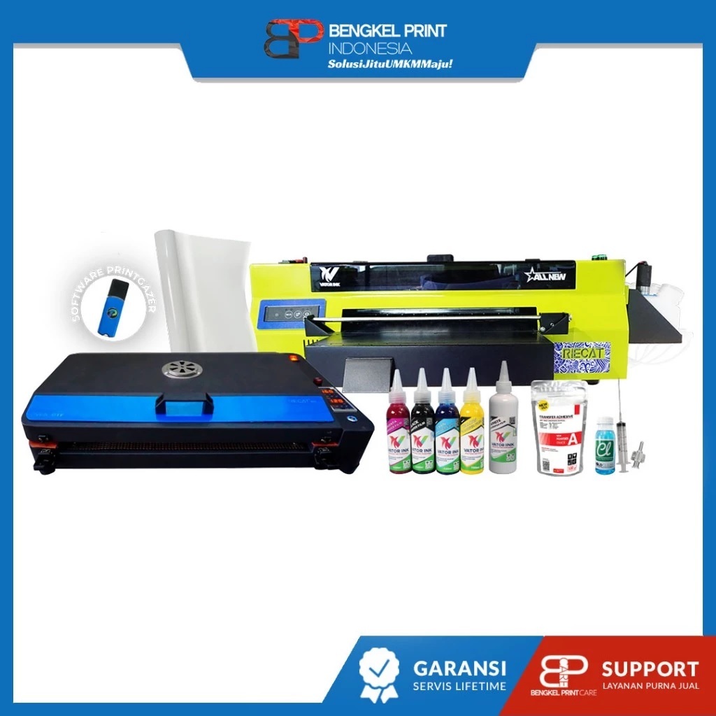 Jual Paket Usaha Sablon DTF | Paket Mesin Riecat Alfa All New + Mesin Press (Only) | Shopee ...