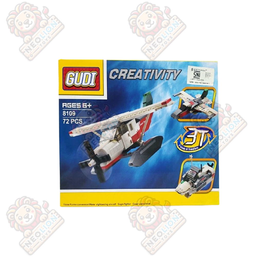 Jual Bricks / Block GUDI Creativity Water Sightseeing Aircraft 3in1 ...