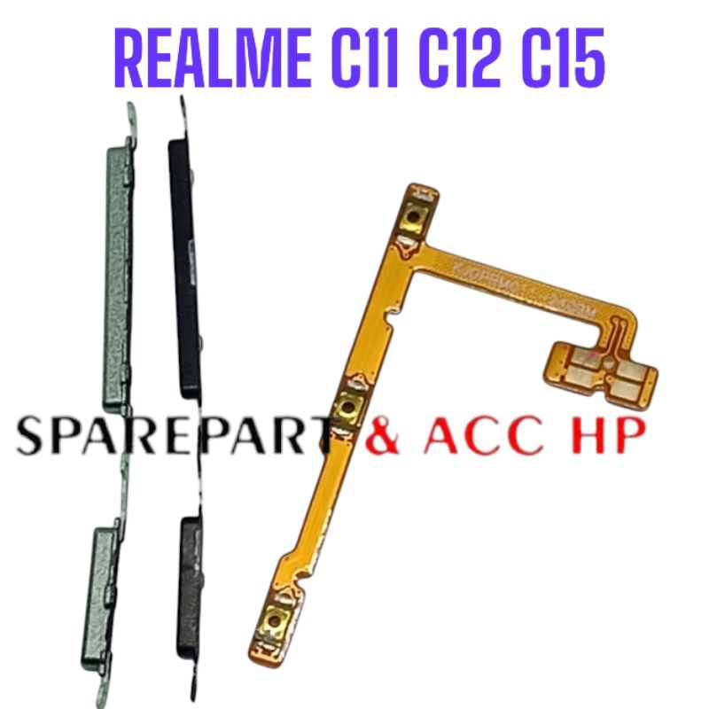 Jual FLEXSIBEL FLEXIBLE ON OFF VOLUME+TOMBOL LUAR REALME C11/C12/C15 SET ORIGINAL | Shopee Indonesia