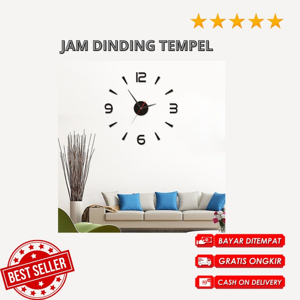 Jual JAM DINDING TEMPEL ANALOG - 3D DIY MODERN CLOCK 4 MODEL | Shopee ...