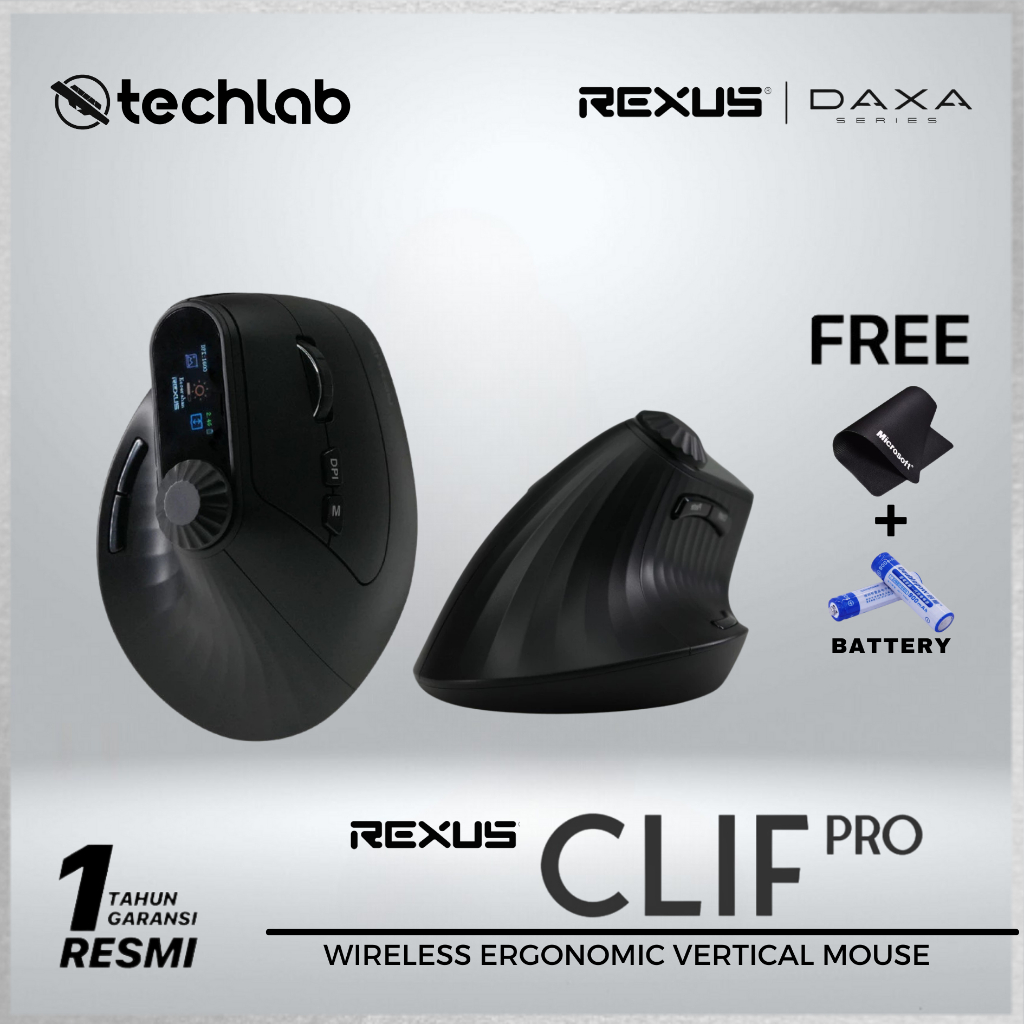 Jual Rexus Clif Pro QV280 / QV-280 Wireless Ergonomic Vertical Office ...