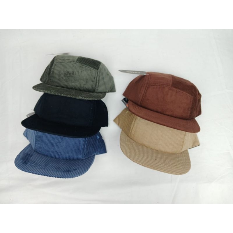 Jual TOPI 5PANEL CORDUROY POLOS | 5 PANEL POLOS KORDUROY | Shopee Indonesia