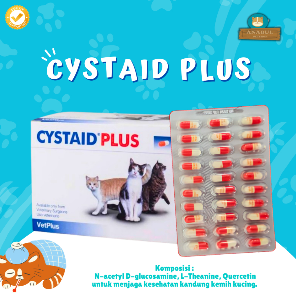 Jual VetPlus CYSTAID PLUS - Obat Infeksi Saluran Kemih Kucing [HARGA ...