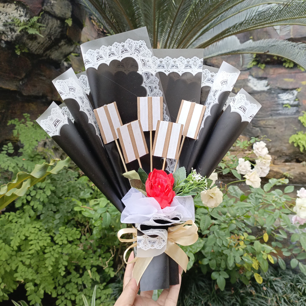 Jual [READY BUKUT] Buket KosonganIsi 5 Stik Tinggal Tempel Snack Roko ...