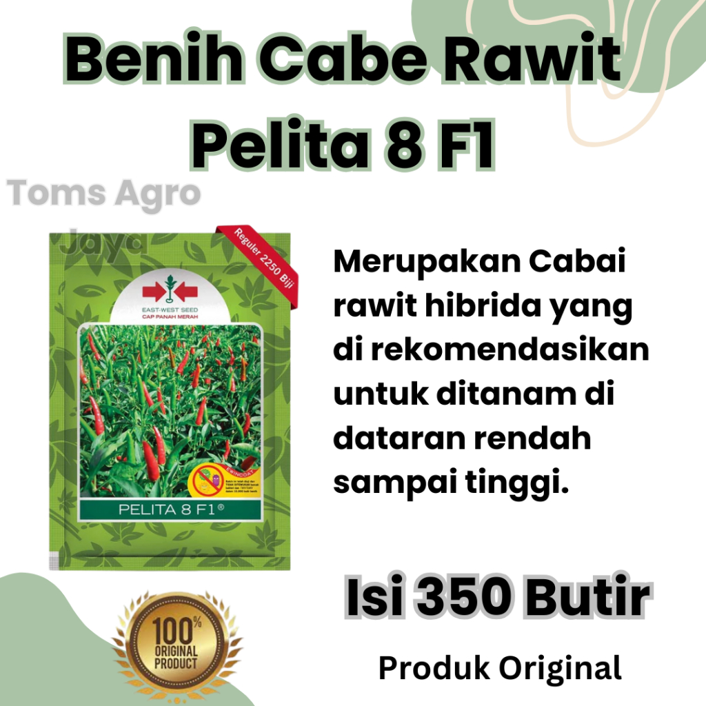 Jual Benih Cabe Rawit Pelita 8 F1 isi 350 butir Cap Panah Merah Benih ...