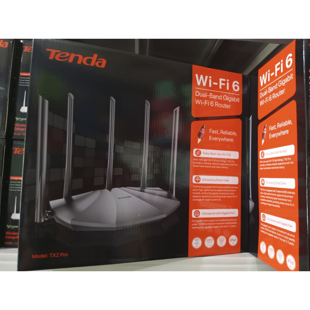 Jual Tenda TX2 Pro Dual-Band Gigabit Wi-Fi 6 Router wifi wifi6 5 antena ...