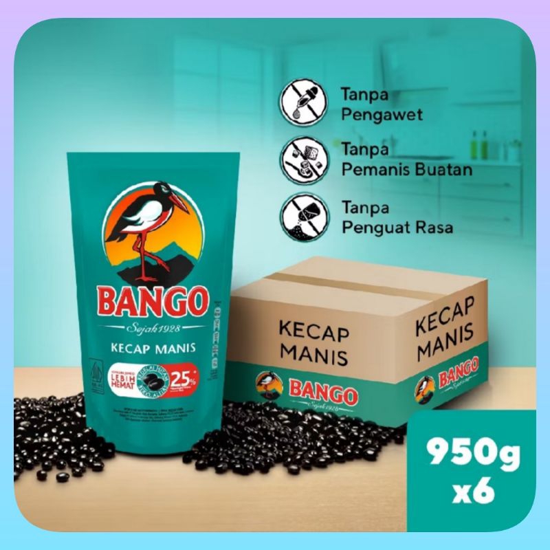 Jual Bango 950 gram Kecap Manis 950g x 6 pcs | Shopee Indonesia