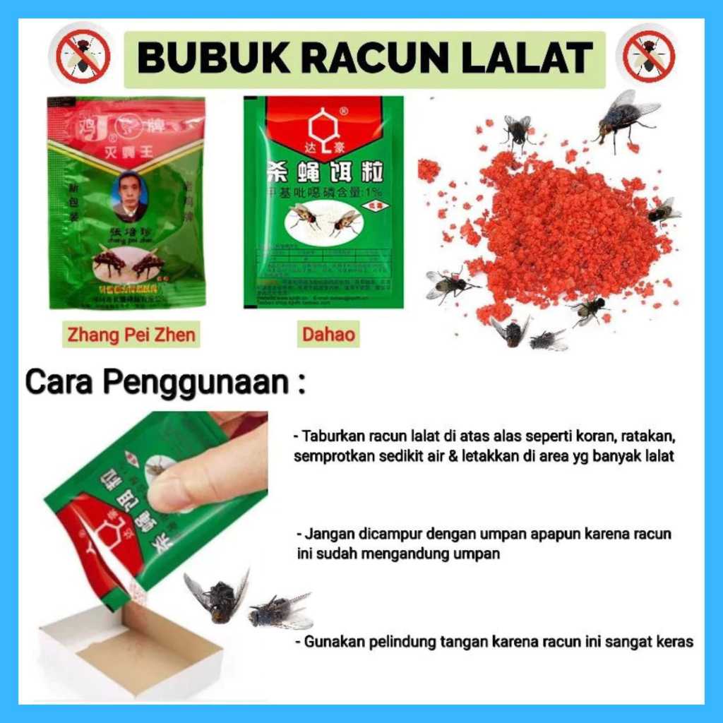 Jual Bubuk Racun Lalat Zhang Pei Zhen Dahao Ampuh Membunuh & Membasmi ...