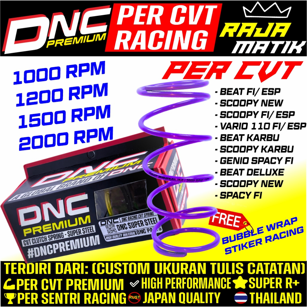 Jual Per CVT 1000 1200 1500 2000 RPM Semua Matik Scoopy FI Genio Deluxe ...