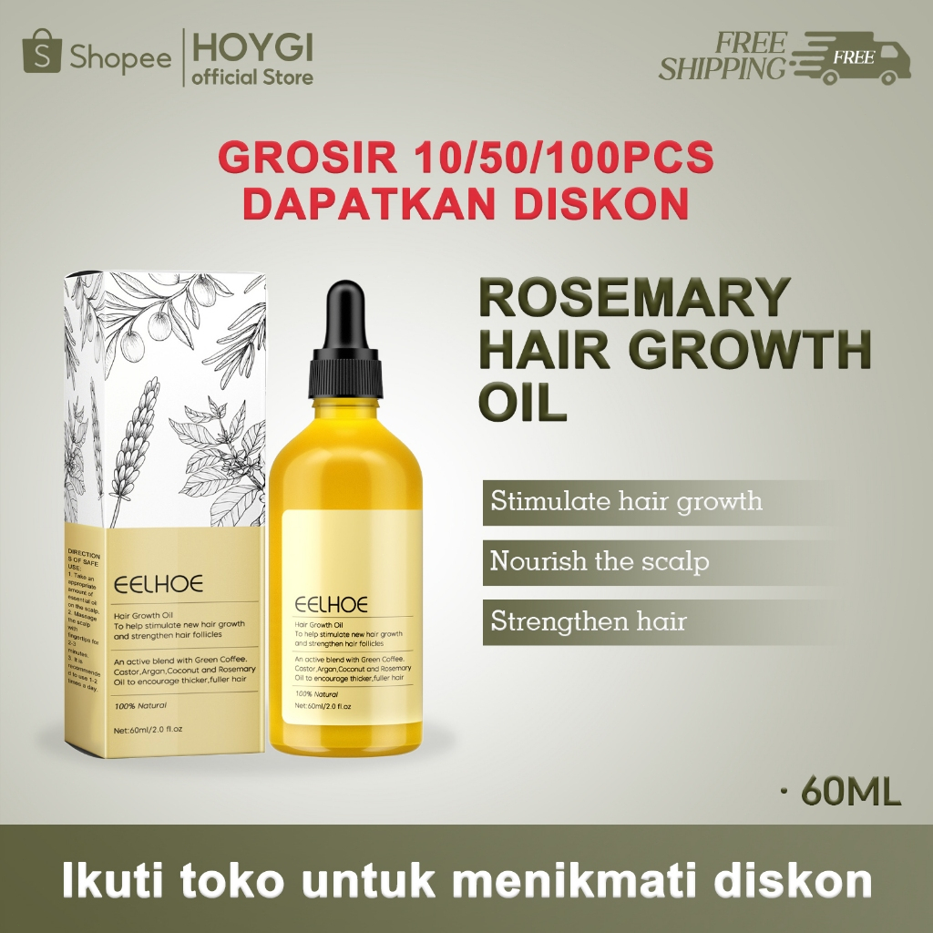 Jual EELHOE Rosemary Oil Rambut 60ml Rosemary Hair Oil Rambut Rontok ...