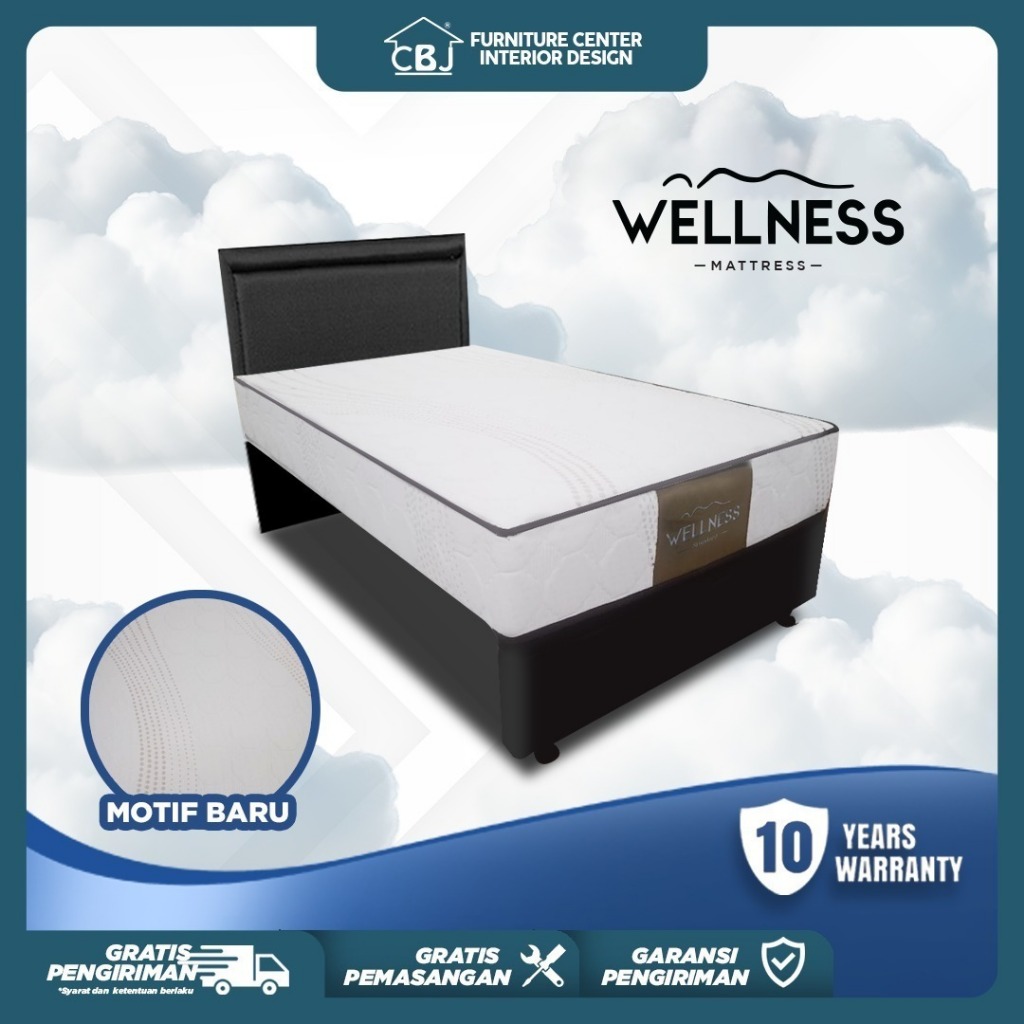 Jual Wellness Kasur Spring Bed 2 in 1 Standard Sorong Atas + Headboard ...