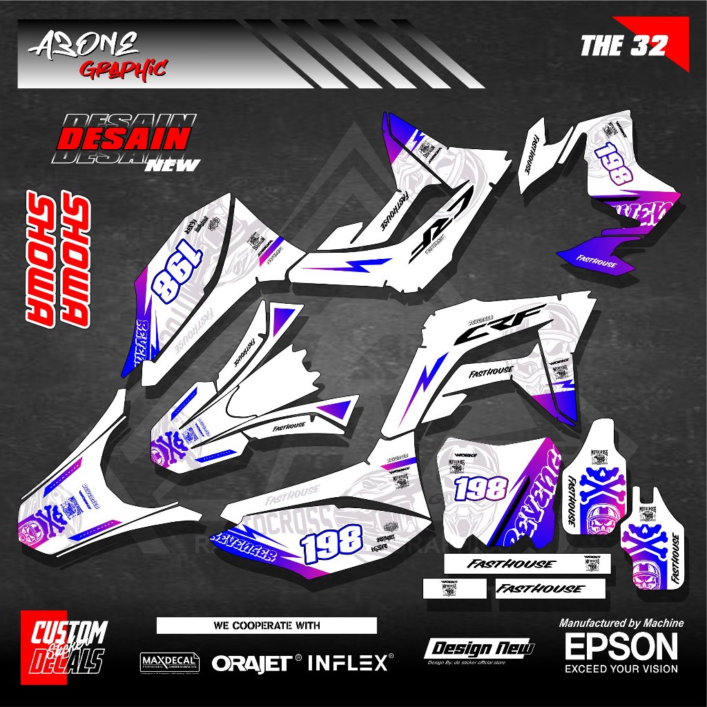 Jual Sticker Decal Motor Honda CRF 150L(THE32)-Sticker List Full Body ...