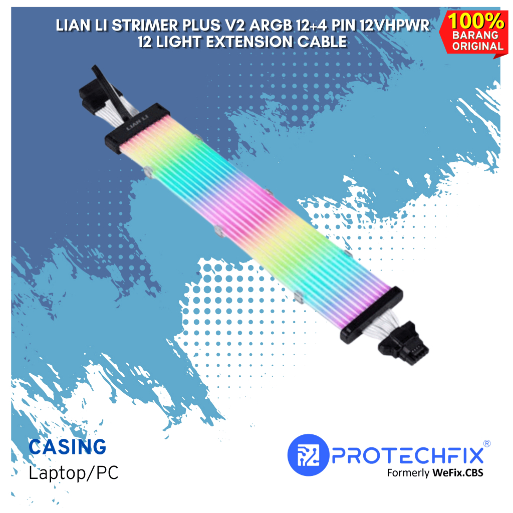 Jual LIAN LI STRIMER PLUS V2 ARGB 12+4 PIN 12VHPWR 12 LIGHT EXTENSION ...