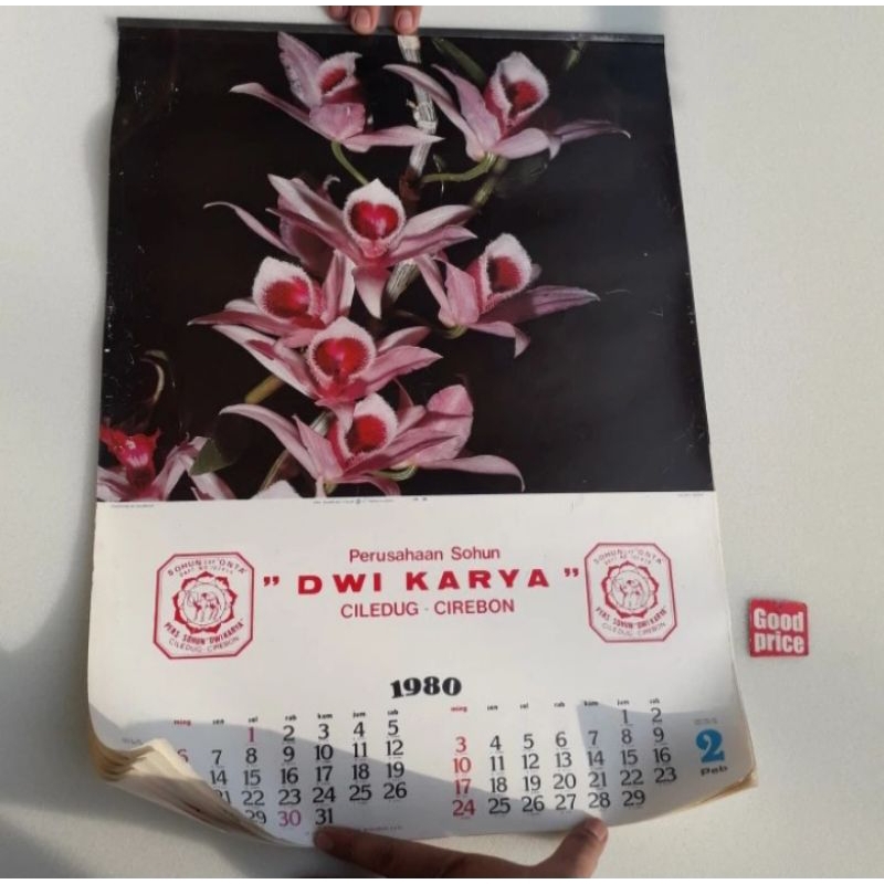 Jual Kalender 1980 gambar bunga anggrek | Shopee Indonesia