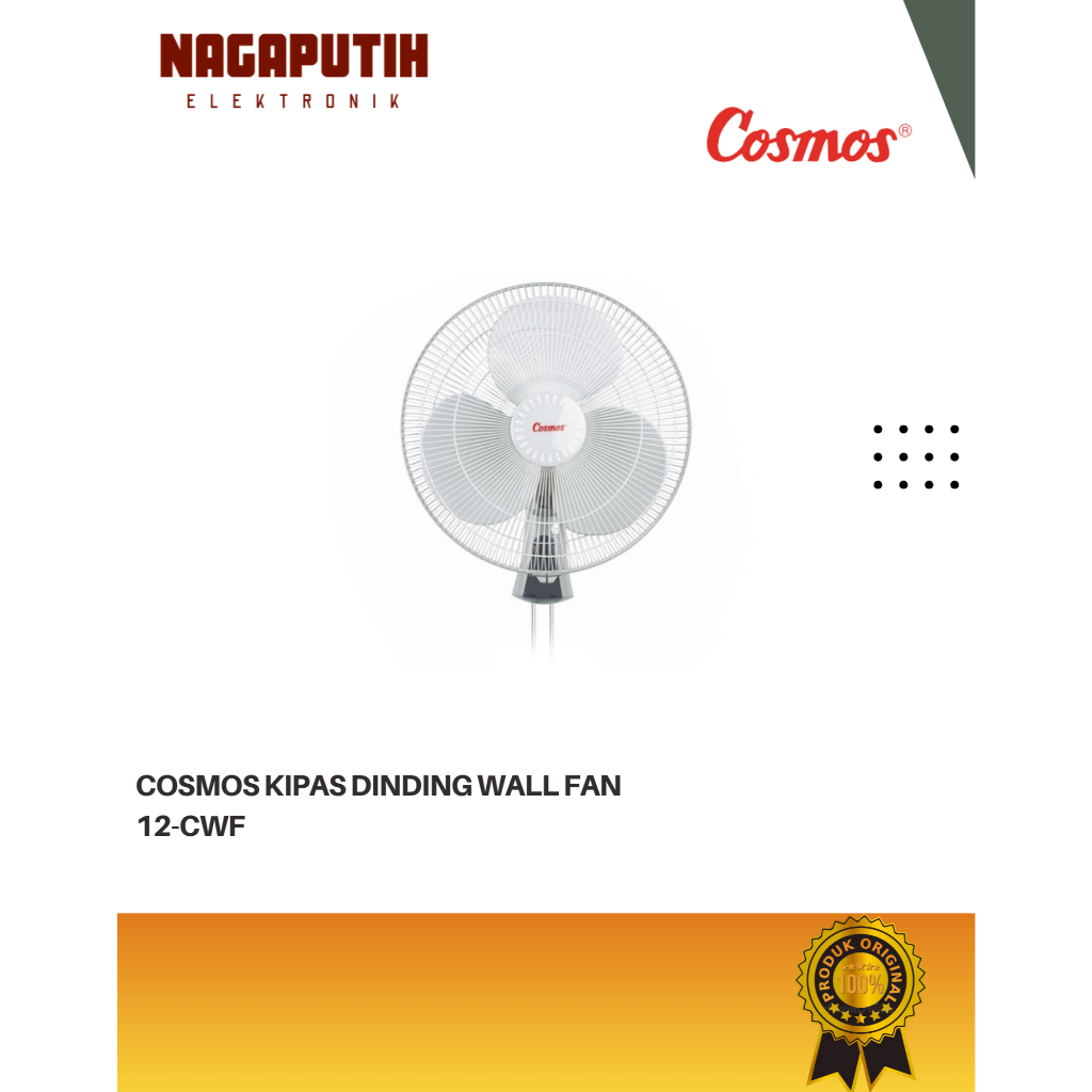 Jual Cosmos Wall Fan Kipas Angin Dinding 12-CWF Garansi Resmi | Shopee ...