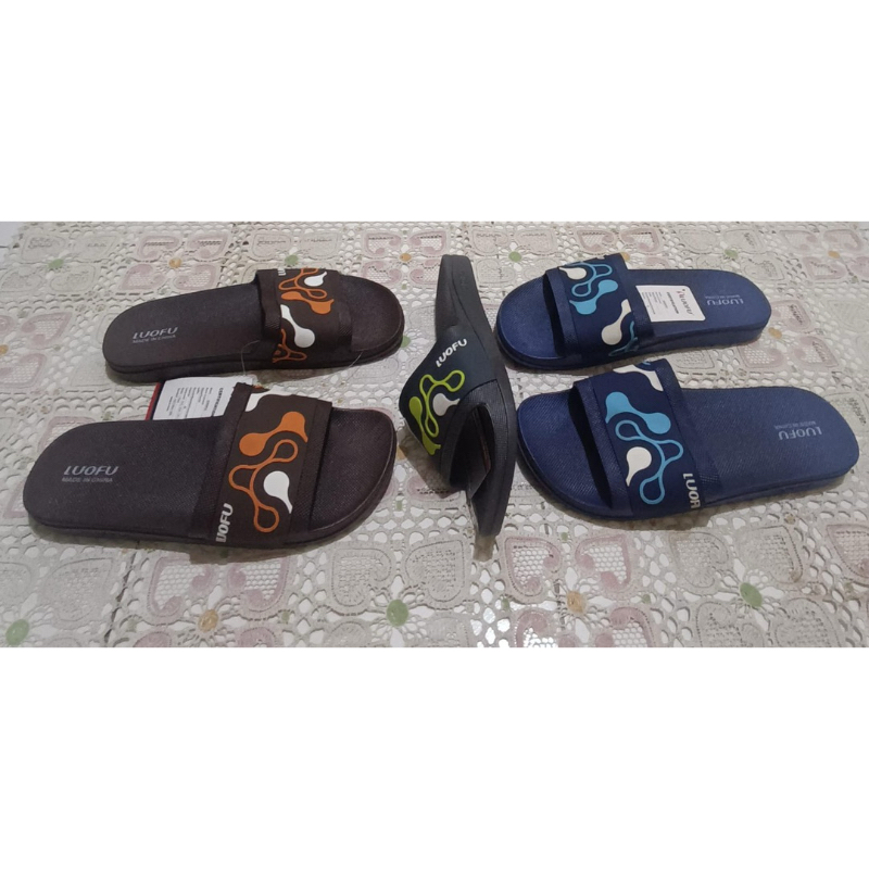 Jual Sandal karet slop Laki-laki trendy Loufu | Shopee Indonesia