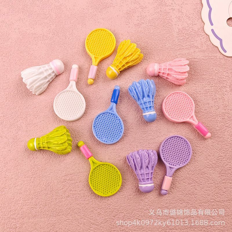 Jual Miniatur Topper Kue Hias Resin Bulu Tangkis Mainan Biola Dekorasi ...