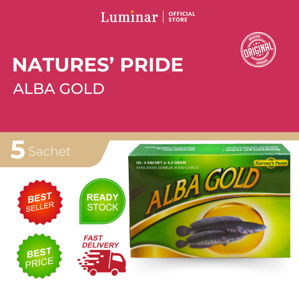 Jual NATURE'S PRIDE ALBA GOLD ALBUMIN 1 BOX ISI 5 SACHET | Shopee Indonesia