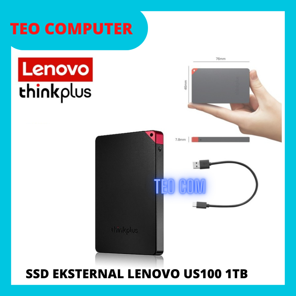 Jual SSD EKSTERNAL LENOVO THINKPLUS US100 1TB USB TYPE C / SSD ...