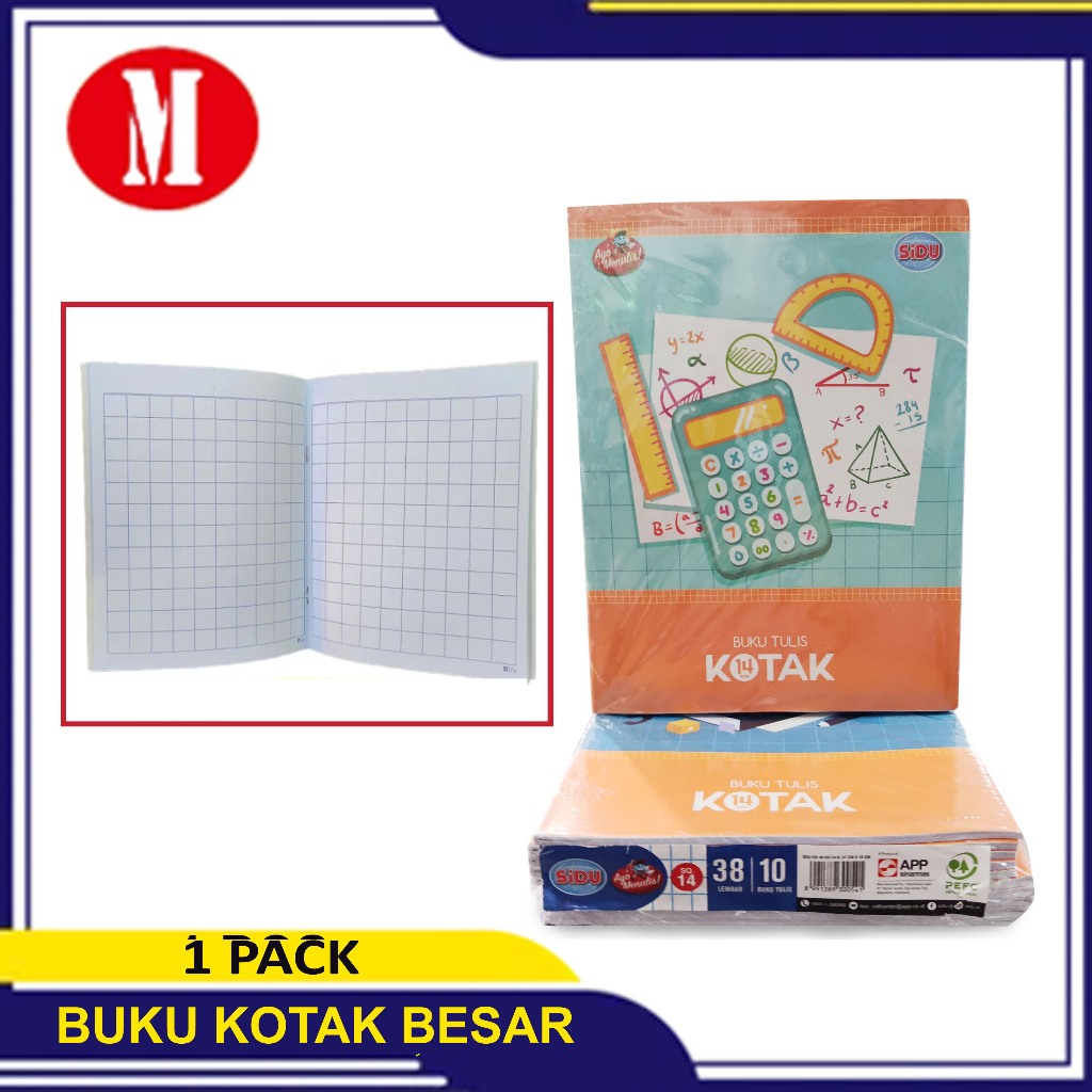 Jual Buku Tulis Kotak Besar SIDU 38 1 Pack | Shopee Indonesia