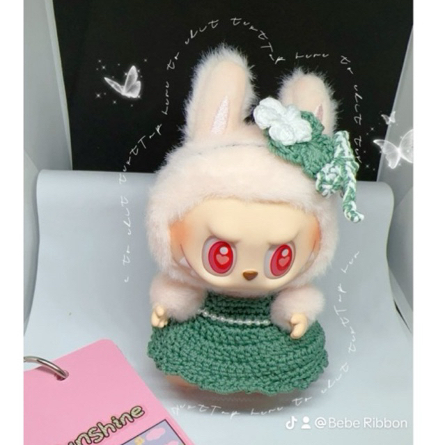 Jual Labubu (v2) Have a seat - Sage Green Dress Set Labubu Outfit ...