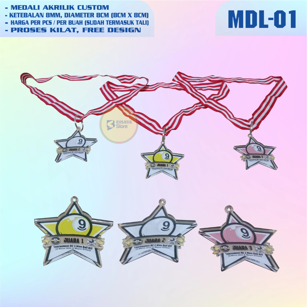 Jual MEDALI, MEDALI CUSTOM, MEDALI AKRILIK, MEDALI ACRYLIC, MEDALI ...