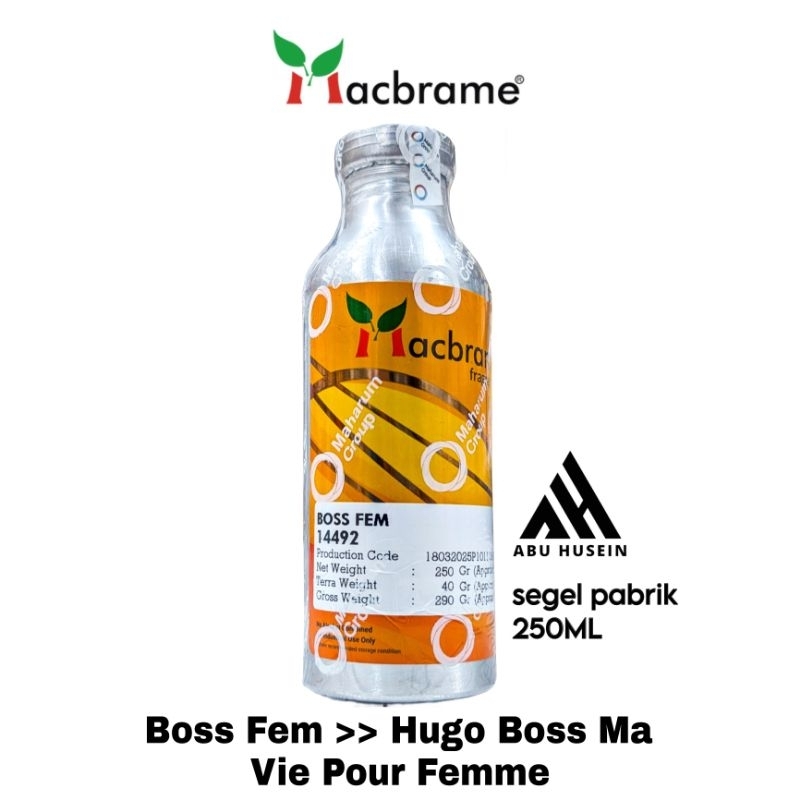 Jual BOSS FEM 250ML SEGEL PABRIK PRODUK MACBRAME (untuk keterangan baca ...