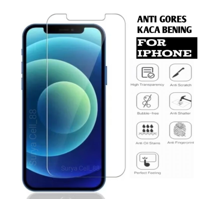 Jual Tempered Glass Bening IPhone 16 16pro 16+ 16promax 15 15pro 15plus 15promax X XS XR XSMAX ...