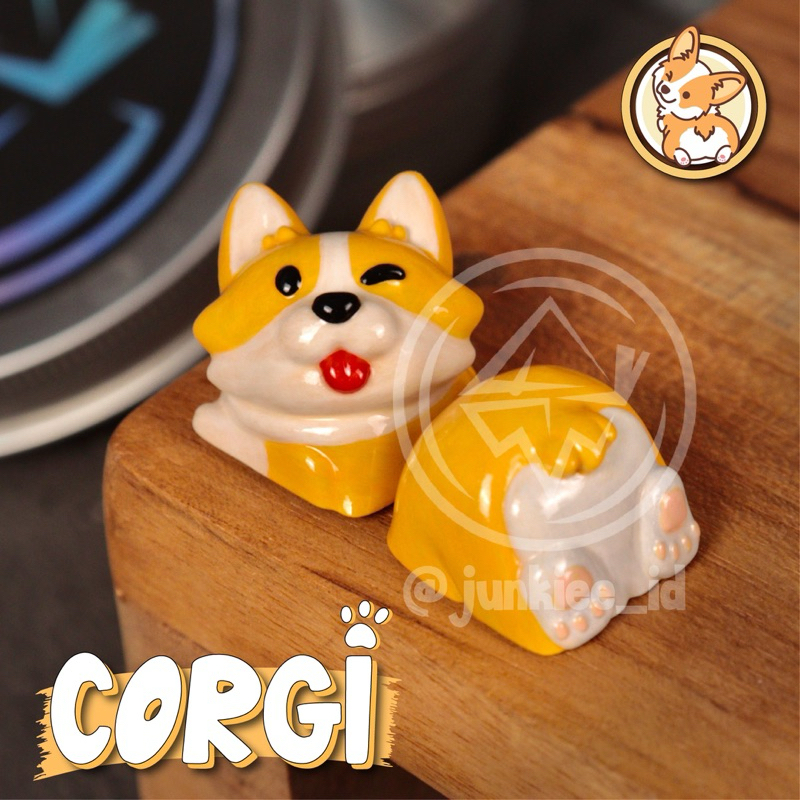 Jual Corgi keycap artisan dog keycaps japanese style doggy | Shopee ...