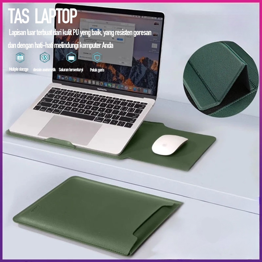 Jual 3 In1 Laptop Sleeve / Premium Kulit Leather MacBook Laptop Case 13 ...
