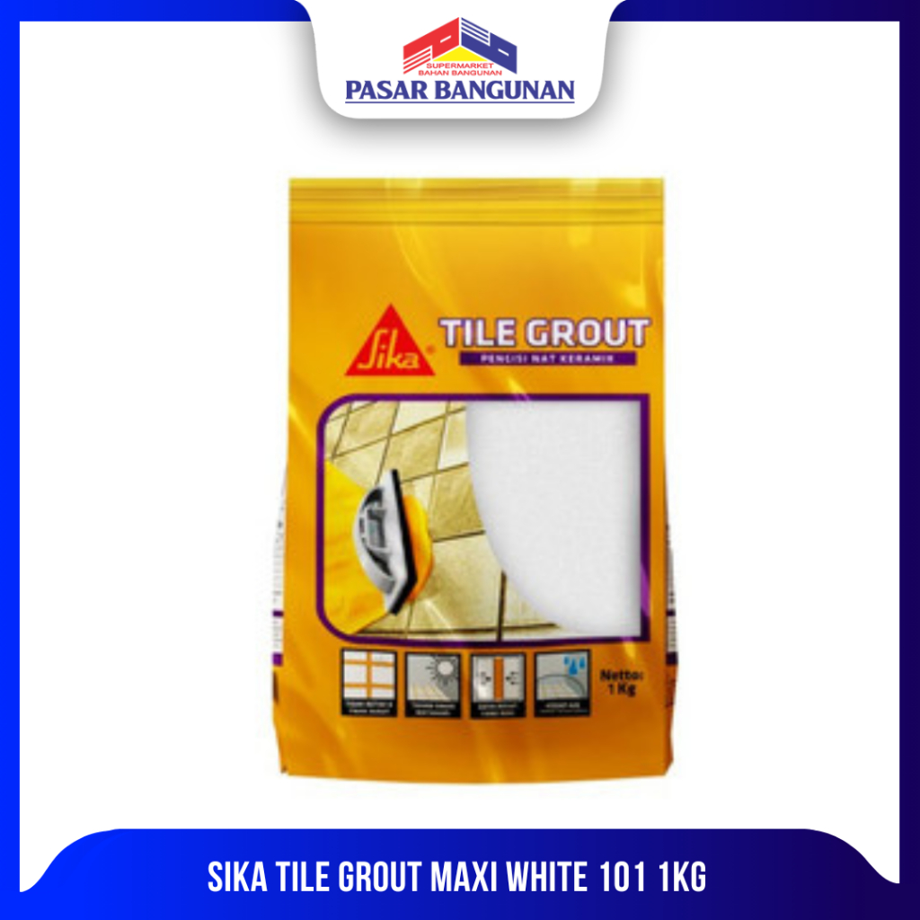 Jual SIKA TILE GROUT MAXI WHITE 101 1KG | Shopee Indonesia