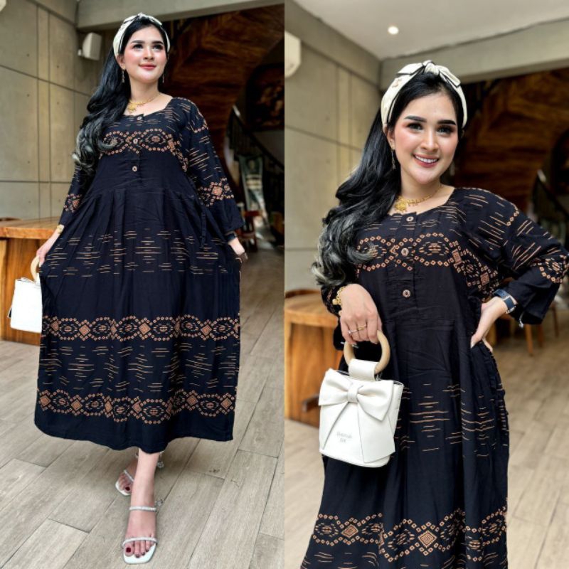 Jual Daster Dress Chibi Jumbo Lengan 7/8 Terbaru Viral Kekinian Mewah ...