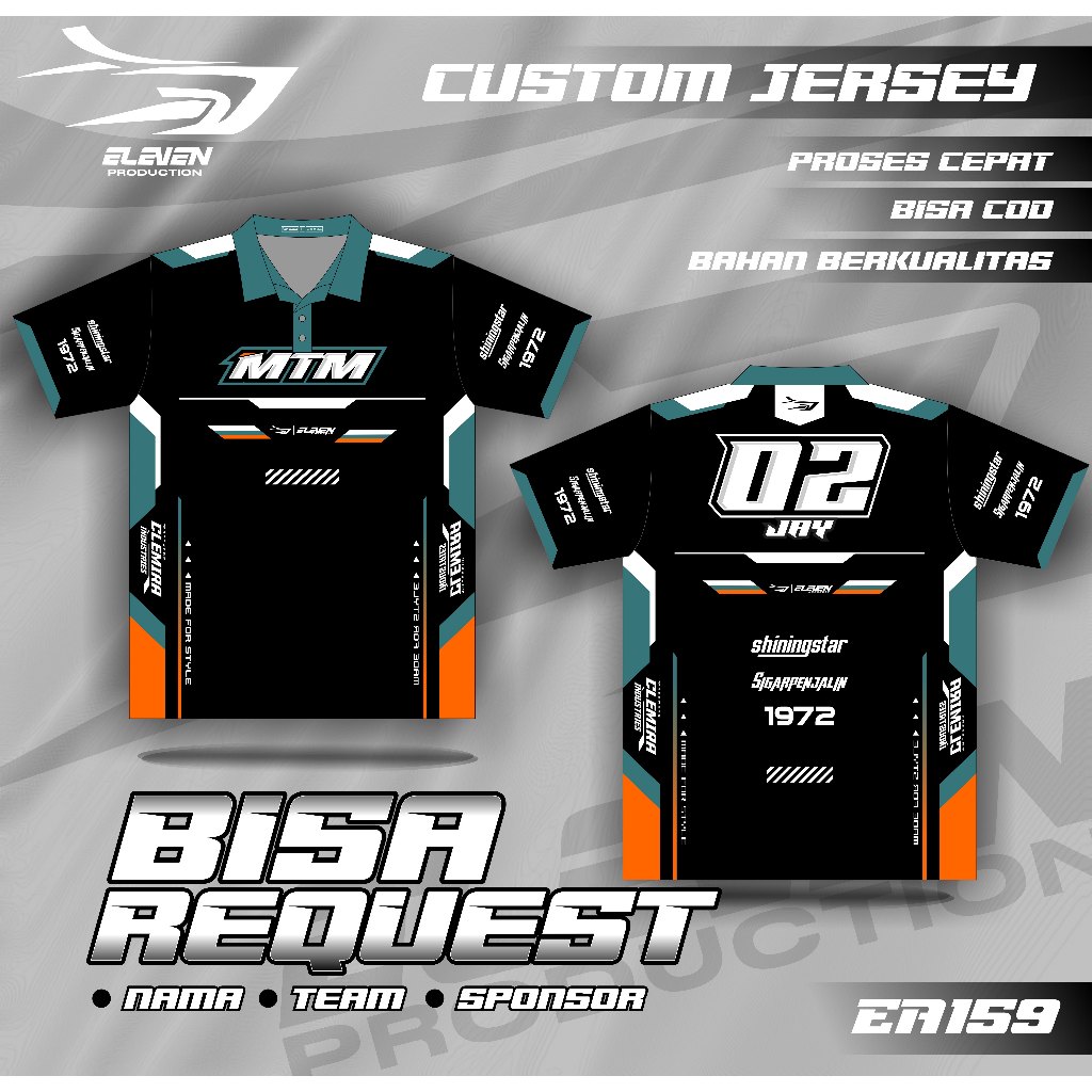 Jual JERSEY RACING polo baju balap racing custom full printing jersey ...