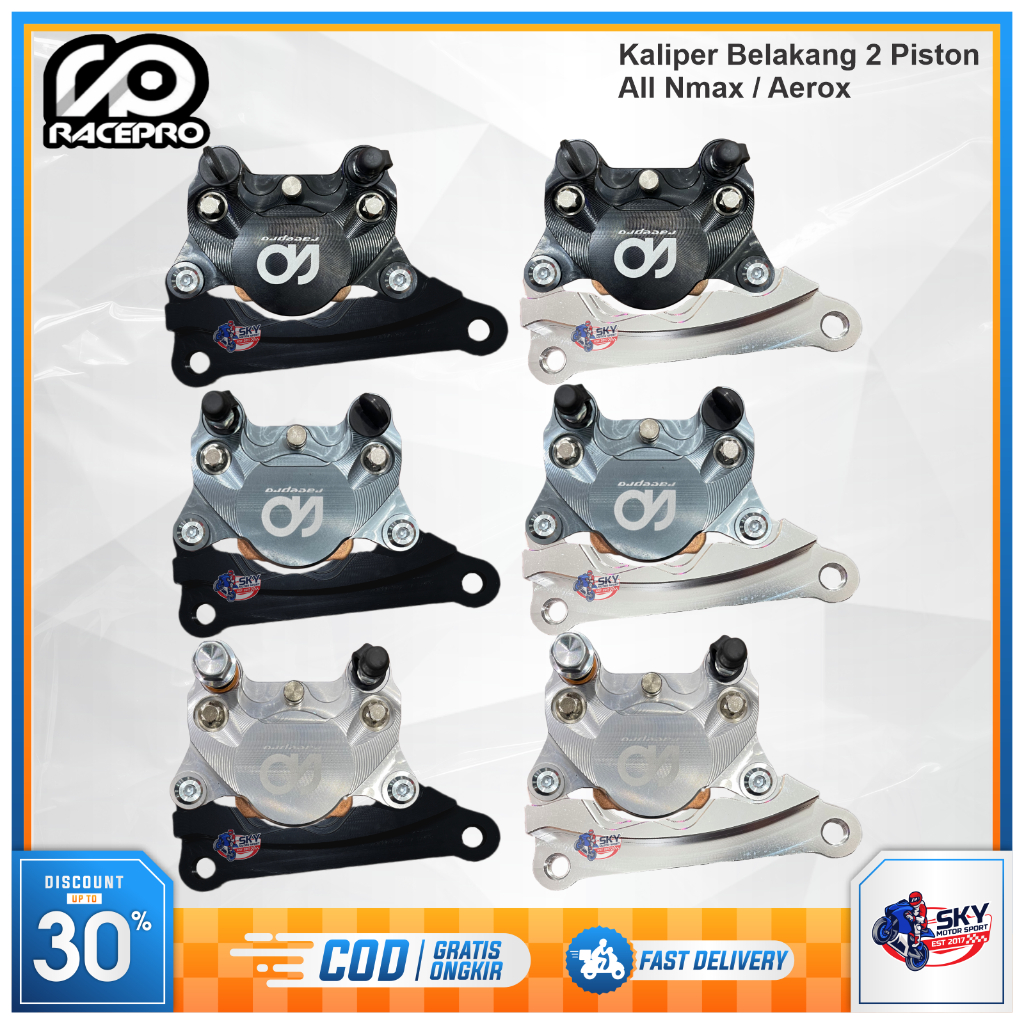 Jual Kaliper Belakang Racepro All Nmax Old / Nmax New Aerox Turbo 2 Piston 2p Plus Bracket ...