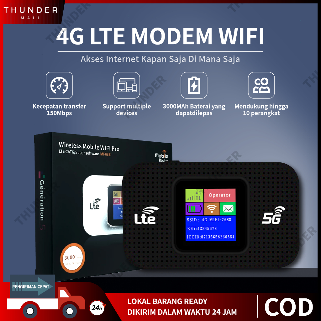Jual Modem WIFI Mifi All Operator 4G Portabel Modem Kecepatan Tinggi ...