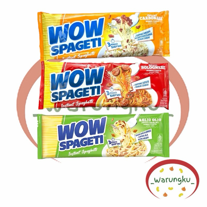 Jual WOW Spageti 1 PCS Instan Carbonara Bolognaise Aglio Olio Spaghetti Instant | Shopee Indonesia