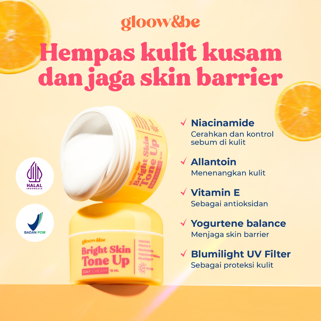 Jual Gloow&be Bundle Bright Skin Tone-Up Day Cream + Glass Skin ...